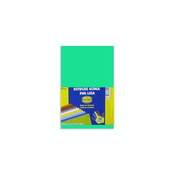 GOMA EVA COLOR VERDE CLARO 10 UNIDADES MARCA HAND – Servidata